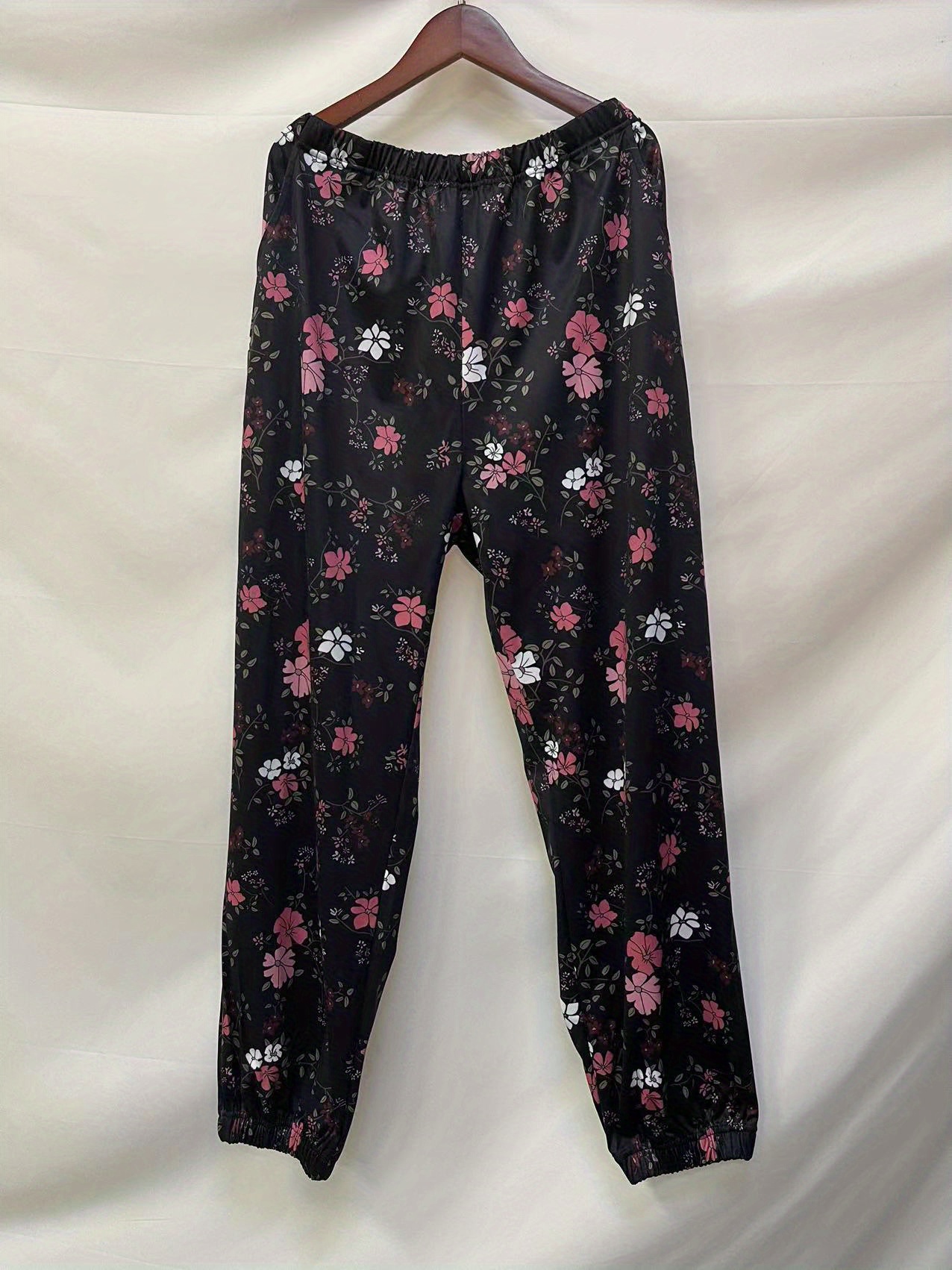plus size casual pants womens plus ditsy floral print - Temu Australia
