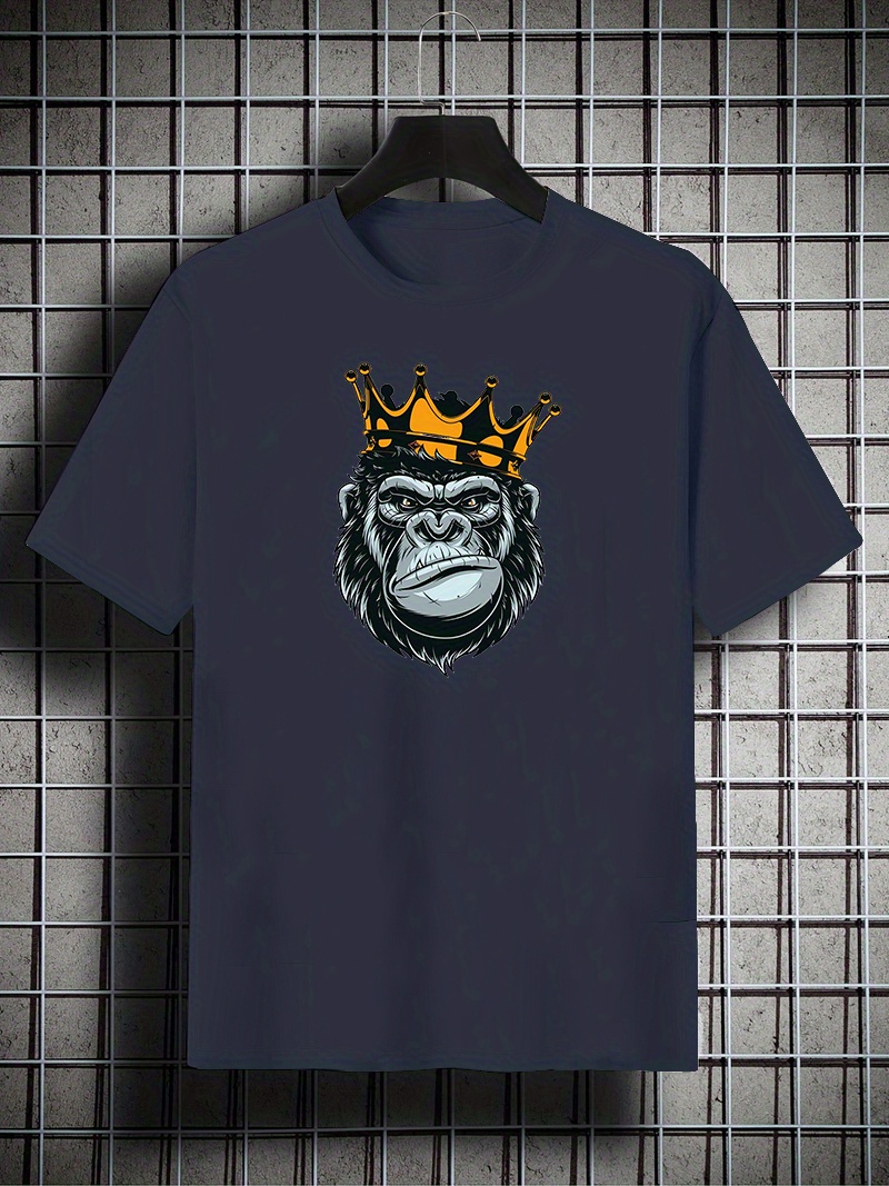 creative ape man pattern t shirt men's style - Temu New Zealand