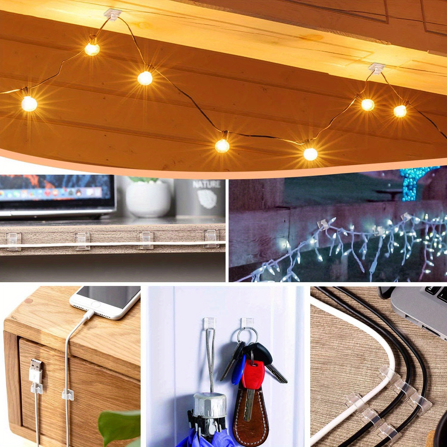 Cable Clips Self Cord Management Black Wire Holder - Temu Australia