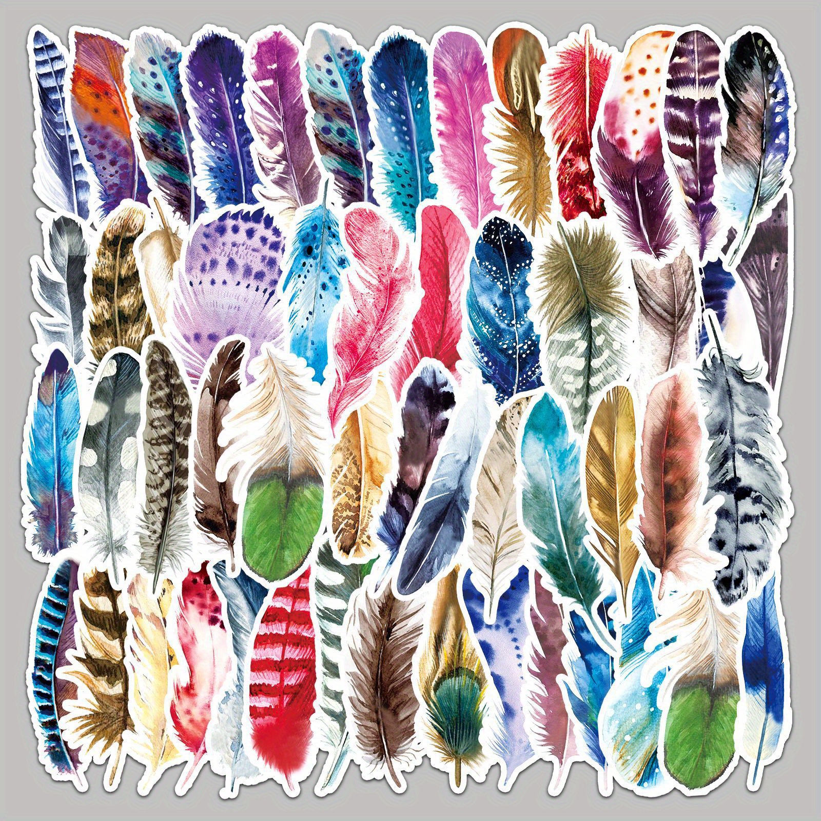 Colorful Feather Series Graffiti Stickers Phone Case Laptop - Temu Canada