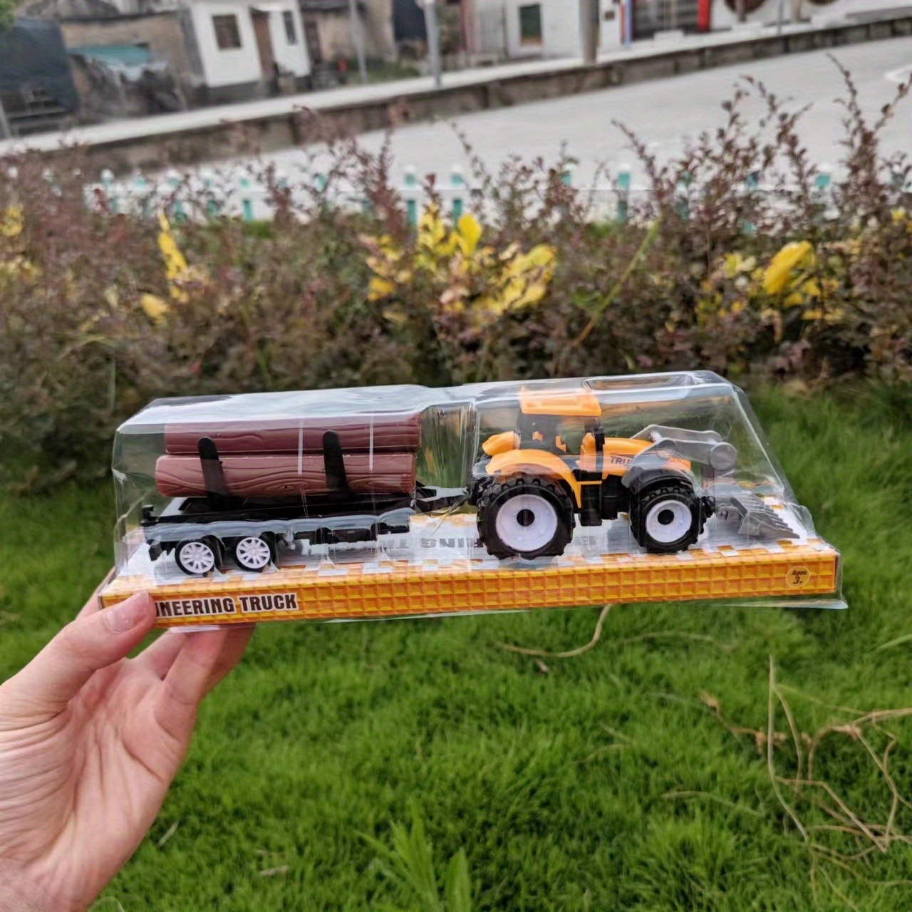 Engineering : Wooden Toy Car Bucket Trailer Forklift - Temu