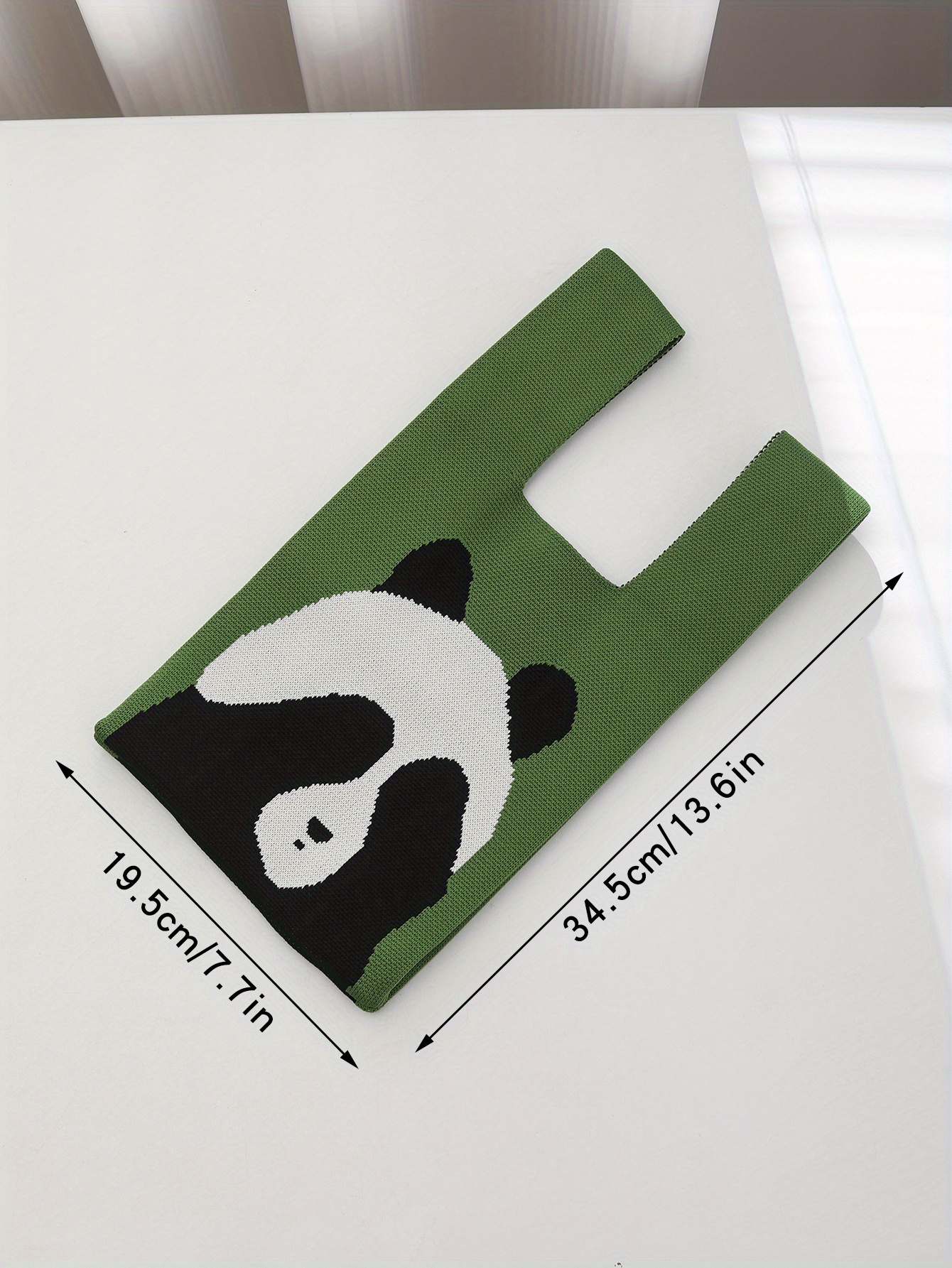 casual kawaii panda pattern knitted handbag match versatile - Temu ...