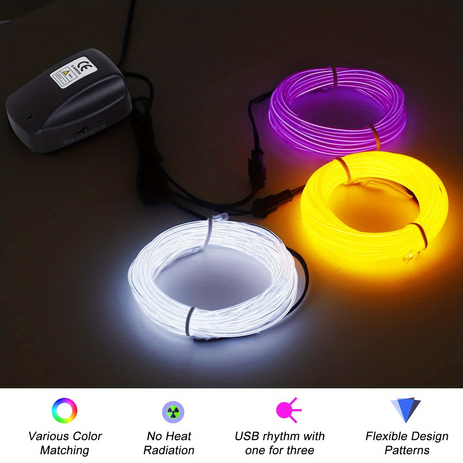 Bright Neon Light Strip 360° Illuminating Neon Wire Rope - Temu Australia