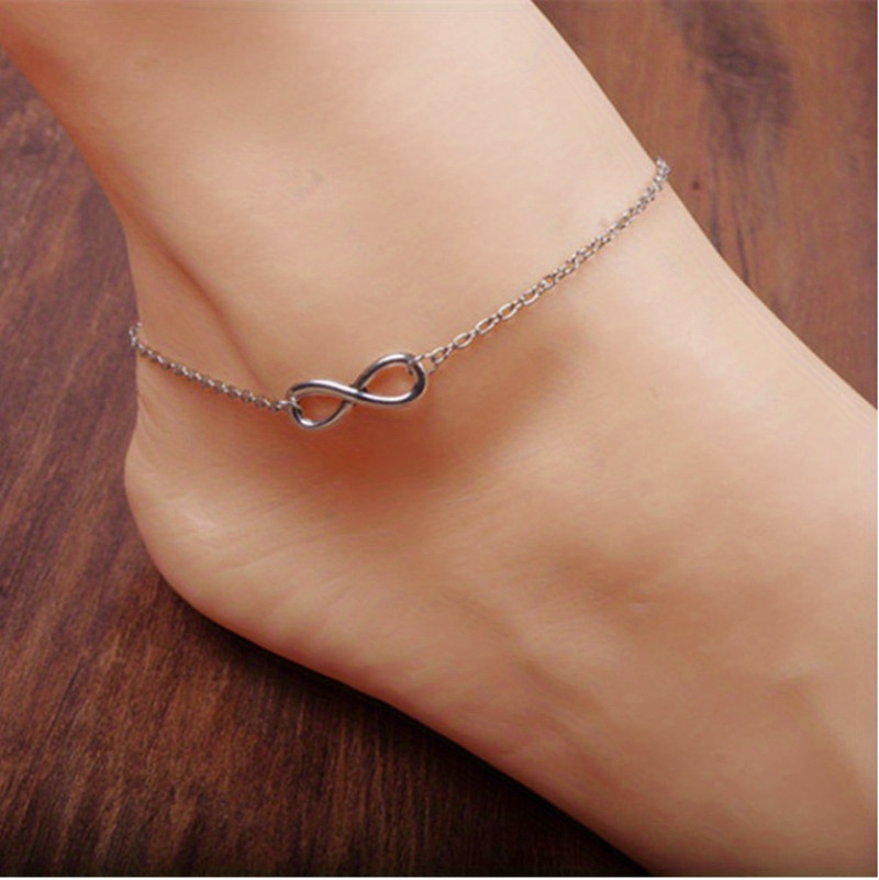 Boho Ankle Bracelet Summer Cute 8 shaped Round Decor Foot - Temu Australia