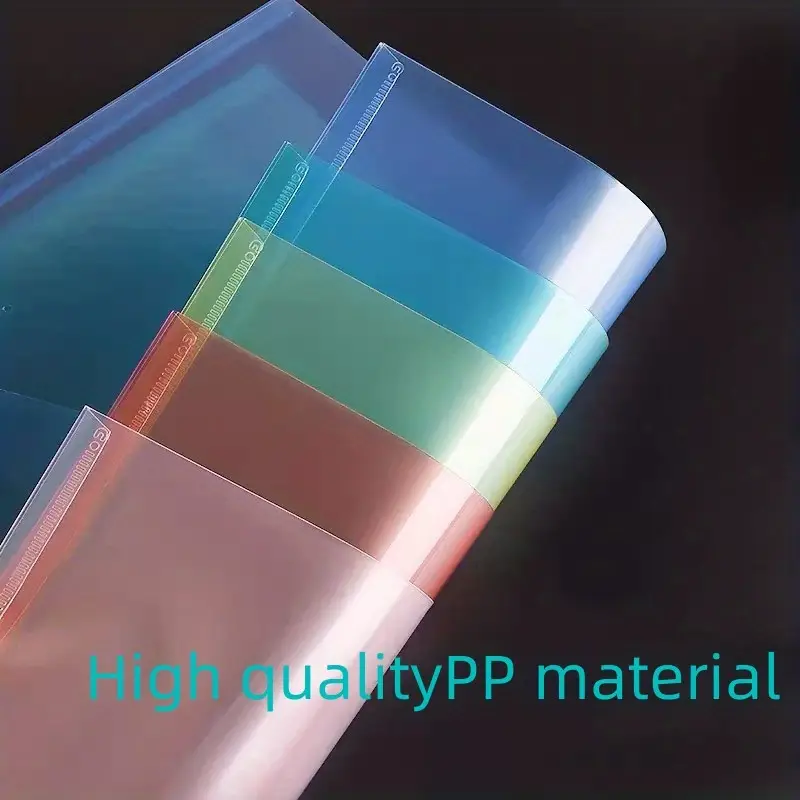 100個 透明プラスチック封筒ファイルバッグ 増粘素材 A4透明ファイル収納袋 ボタン付き オフィス情報保管およ Temu Japan