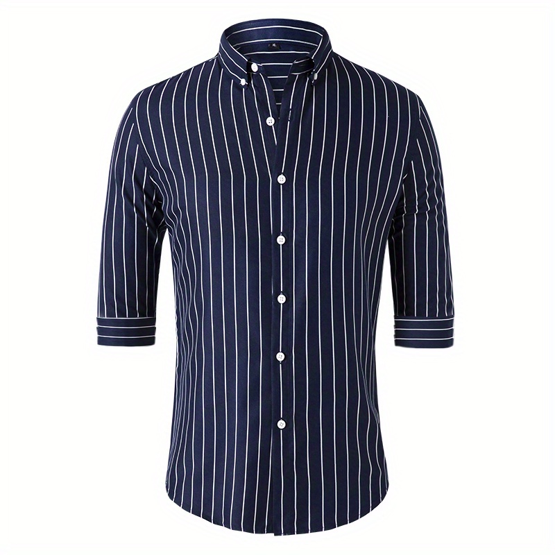 Men's Formal Classic Design Button Shirt Male Clothes Spring - Temu Canada