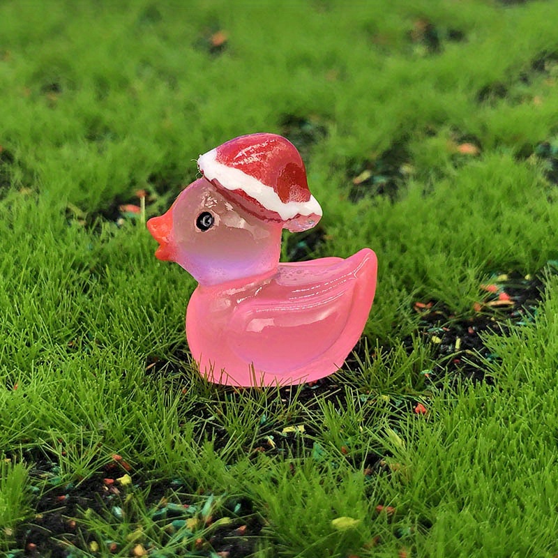 Colorful Cartoon 3d Luminous Christmas Duck Miniature - Temu