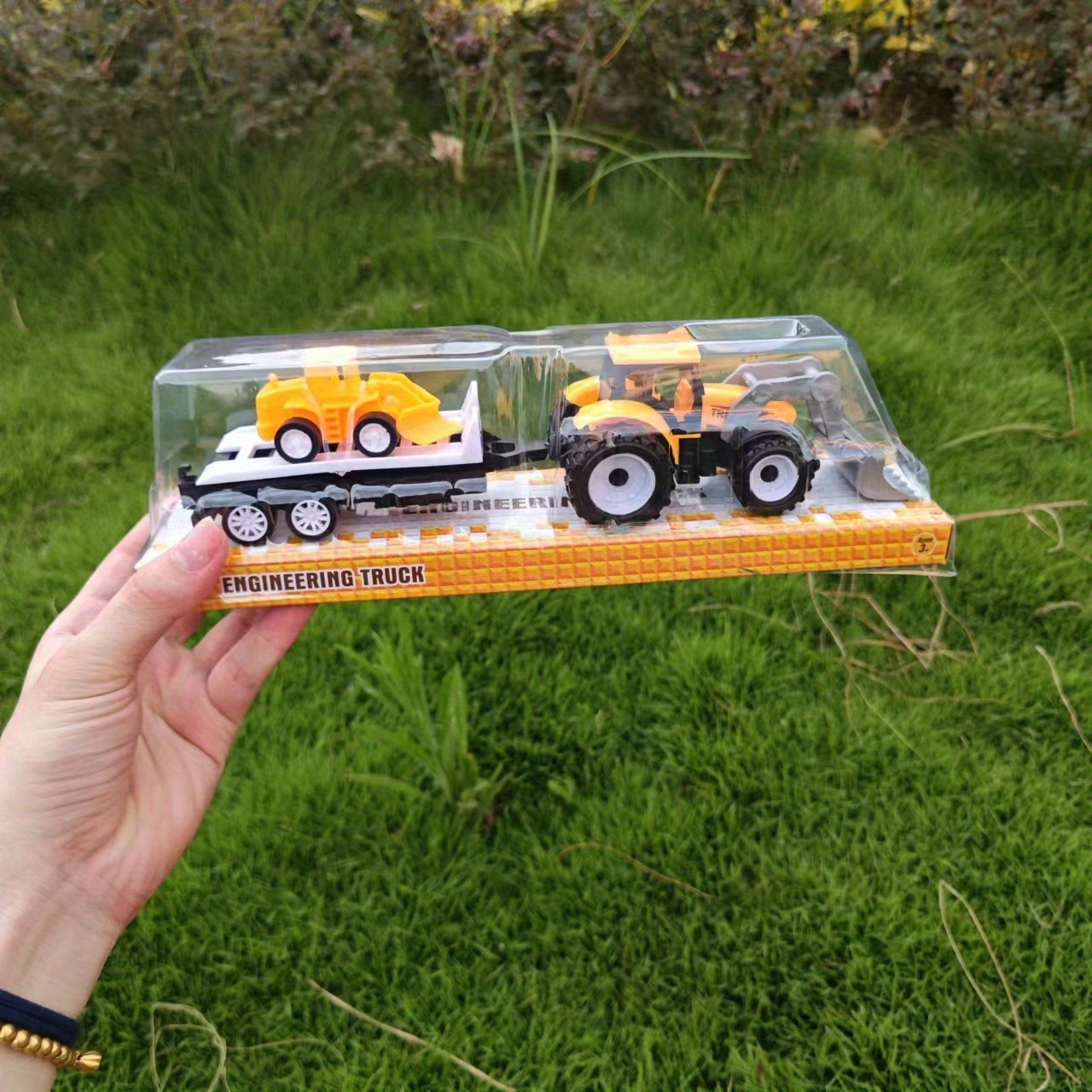Engineering : Wooden Toy Car Bucket Trailer Forklift - Temu