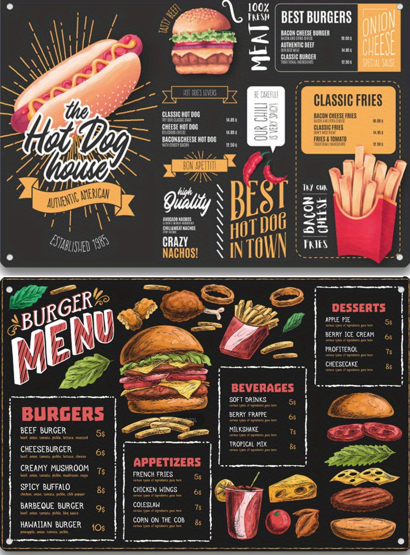 French Toast Restaurant Tin Signs Breakfast Graphic Old - Temu