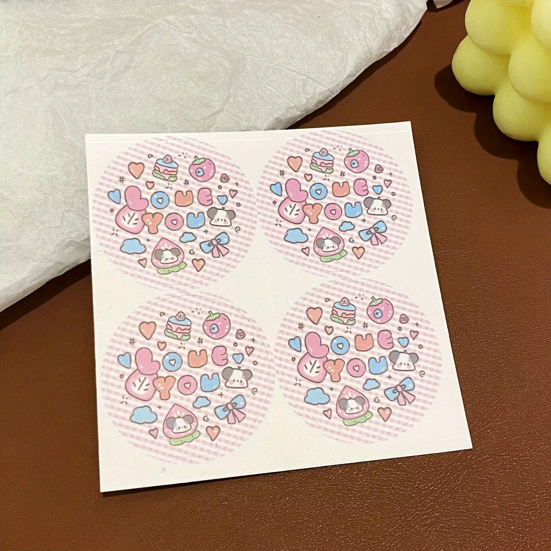 Puppy Round Self Waterproof Sticker Card Gift - Temu Netherlands