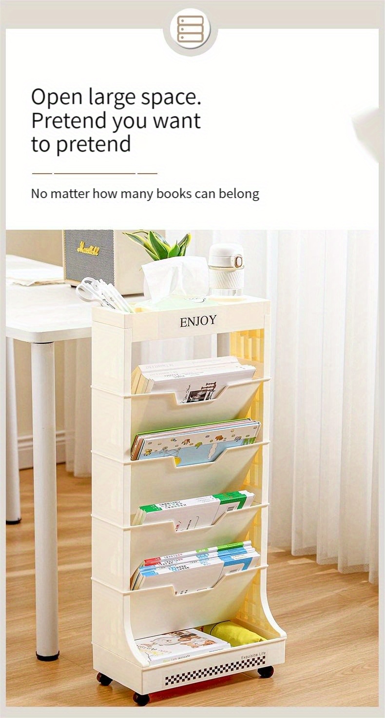 five layer six layer bookshelf portable bookshelf storing - {region_name}