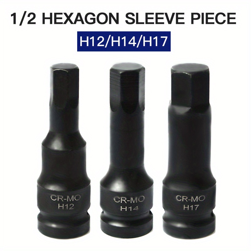 六角形12四角口125mm空気式ソケットバッチヘッド電動レンチワンピース回転ソケットヘッドセット Temu Japan 