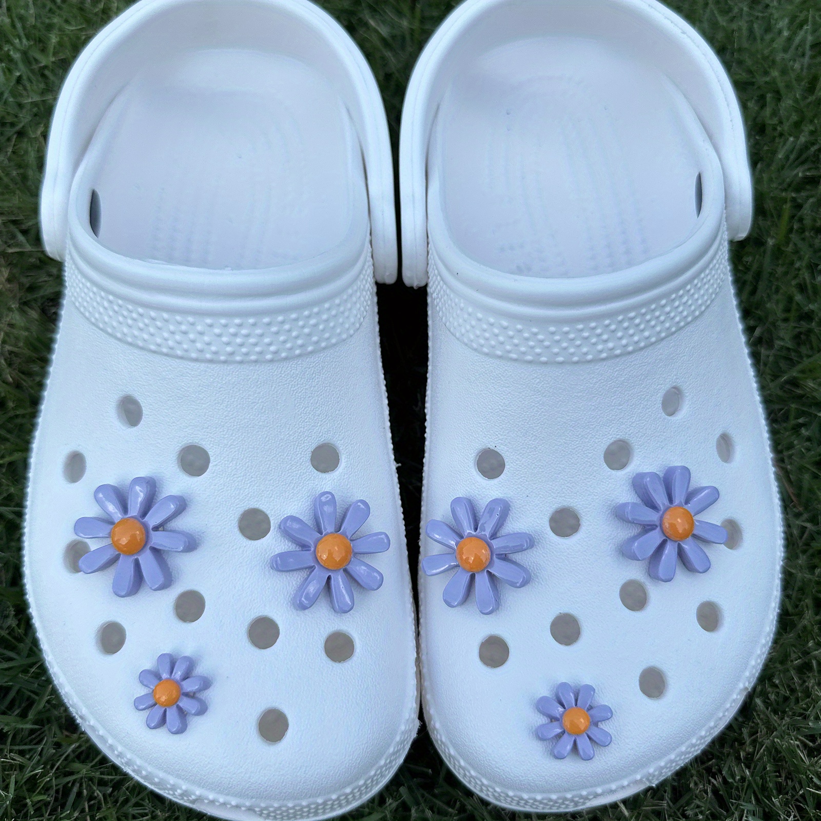 Daisy Flower Series Shoes Charms Clogs - Temu Portugal