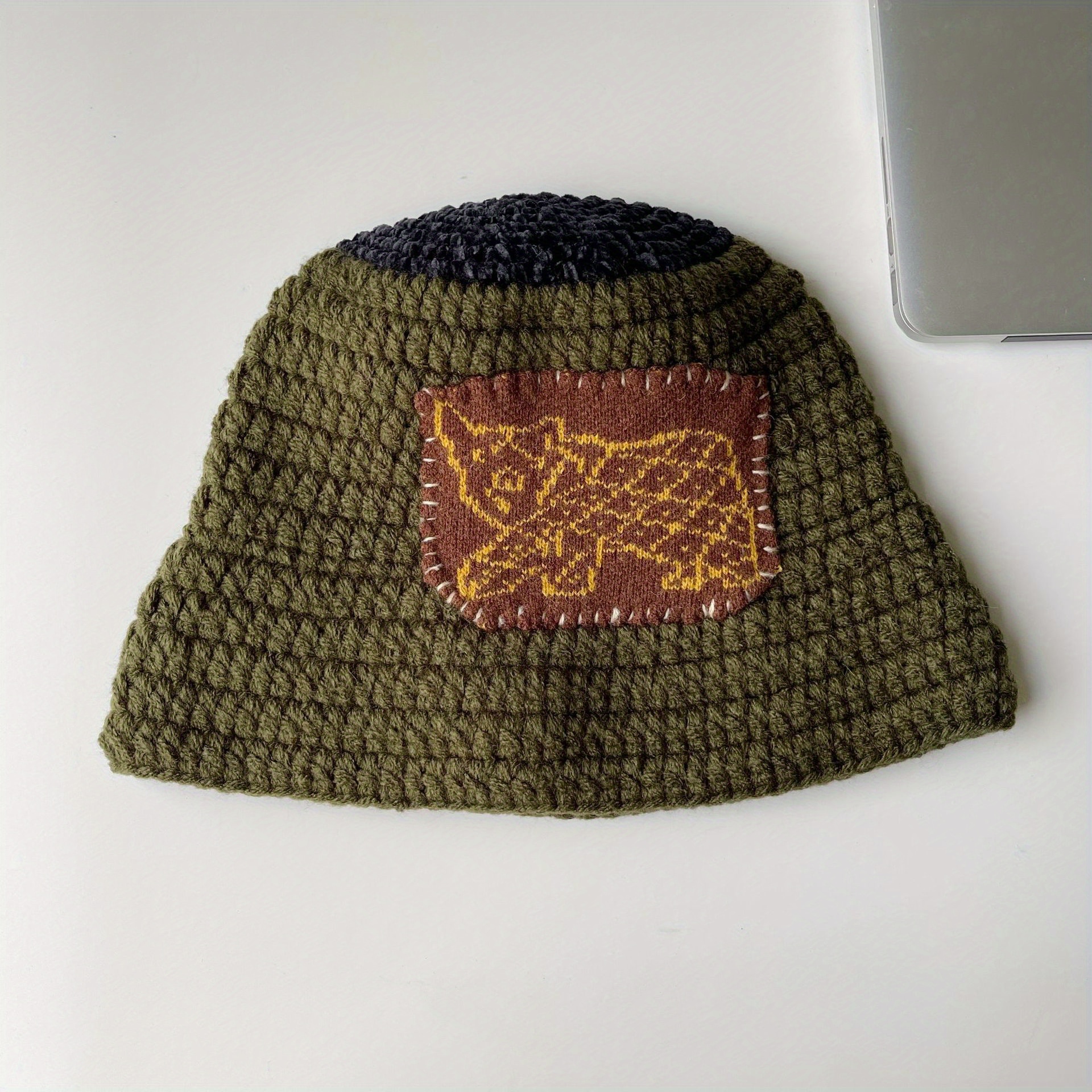Women's Fashion Print Knitted Basin Hat Lightweight - Temu Canada