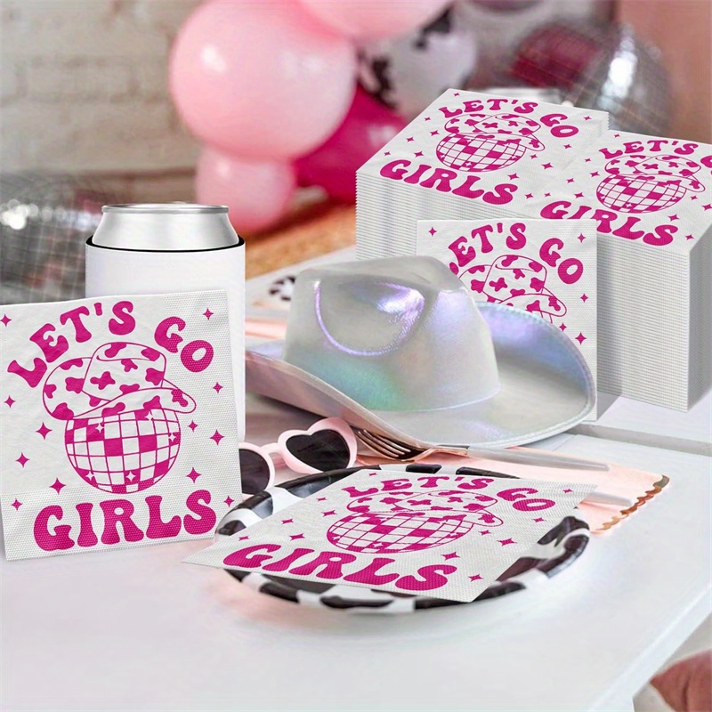 lets go girls napkins cowgirl napkins - Temu