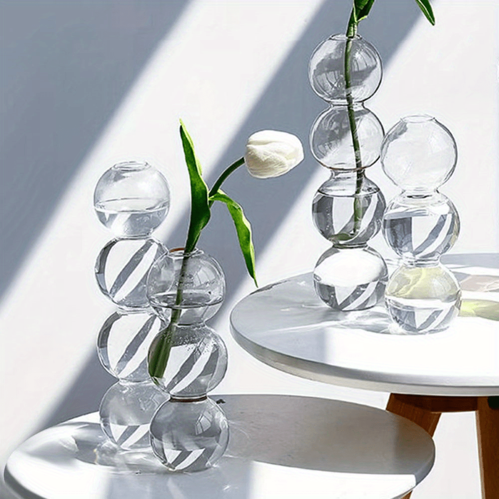 Hydroponic Flower Vase Three Balls Transparent Plant Glass - Temu Denmark