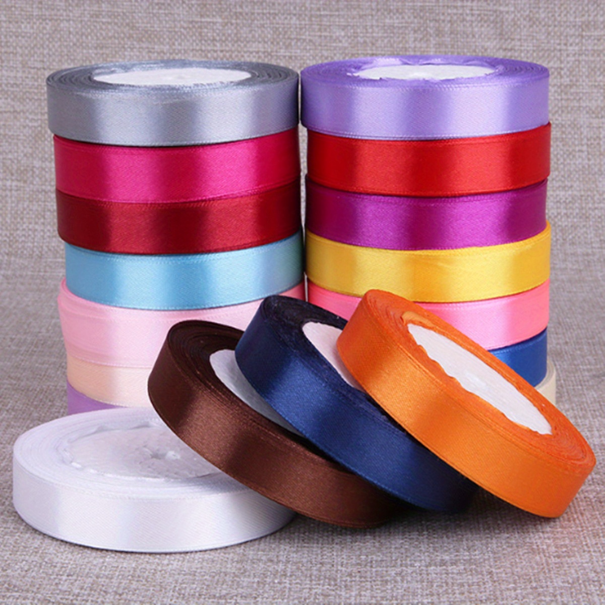 25 yards width long satin ribbon ribbon silk ribbon weaving - Temu ...