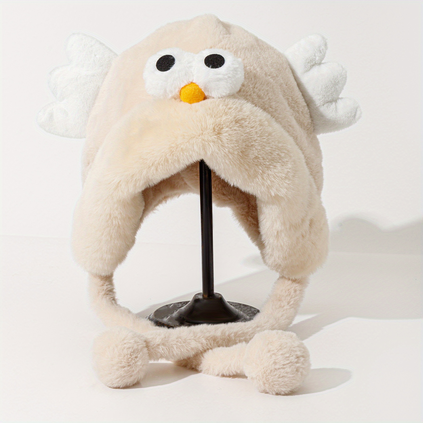 cute bird plush thermal soft comfortable beanie hat fluffy - Temu ...