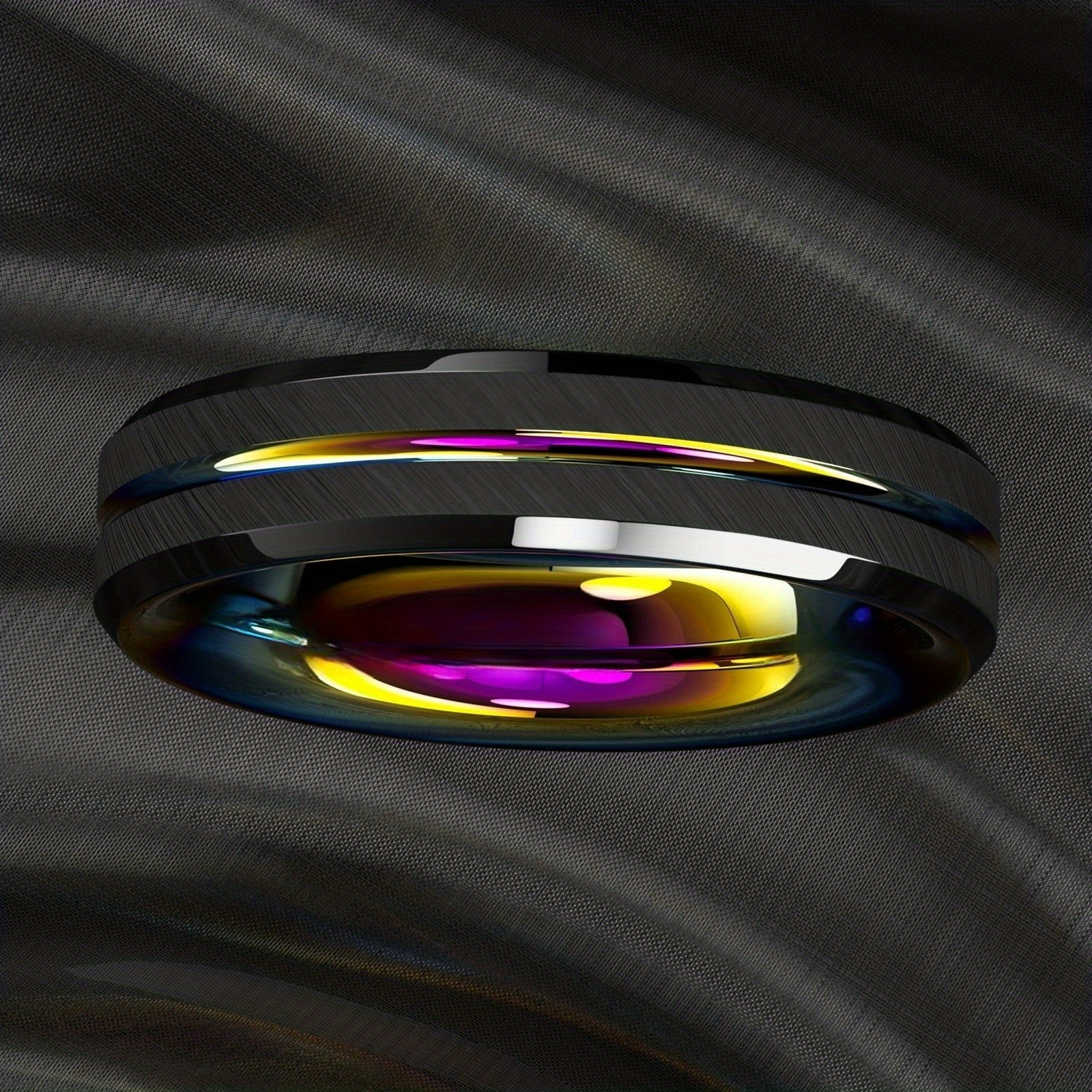 Men's /women's Beautiful Colorful Romantic Couple Ring - Temu