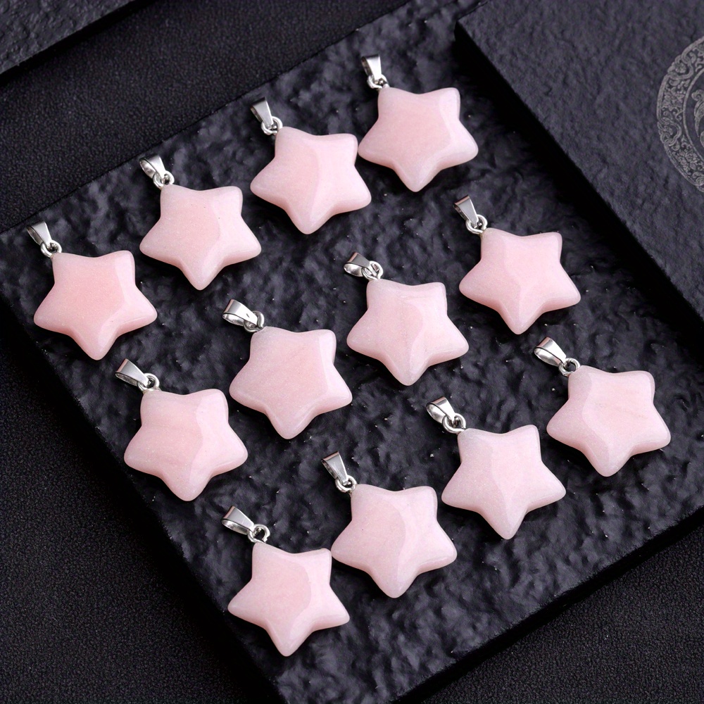 Synthetic Crystal Pentagonal Star Pendant Necklace, Star Gemstone Magic ...