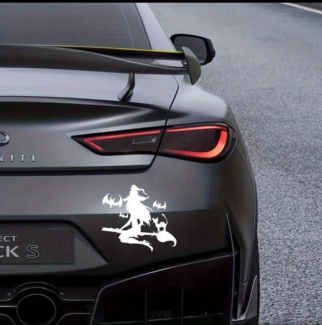 Car Motorcycle Stickers Halloween Witch Stickers Super Cool - Temu ...