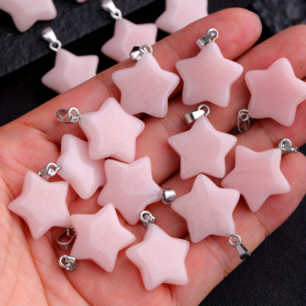 Synthetic Crystal Pentagonal Star Pendant Necklace, Star Gemstone Magic ...