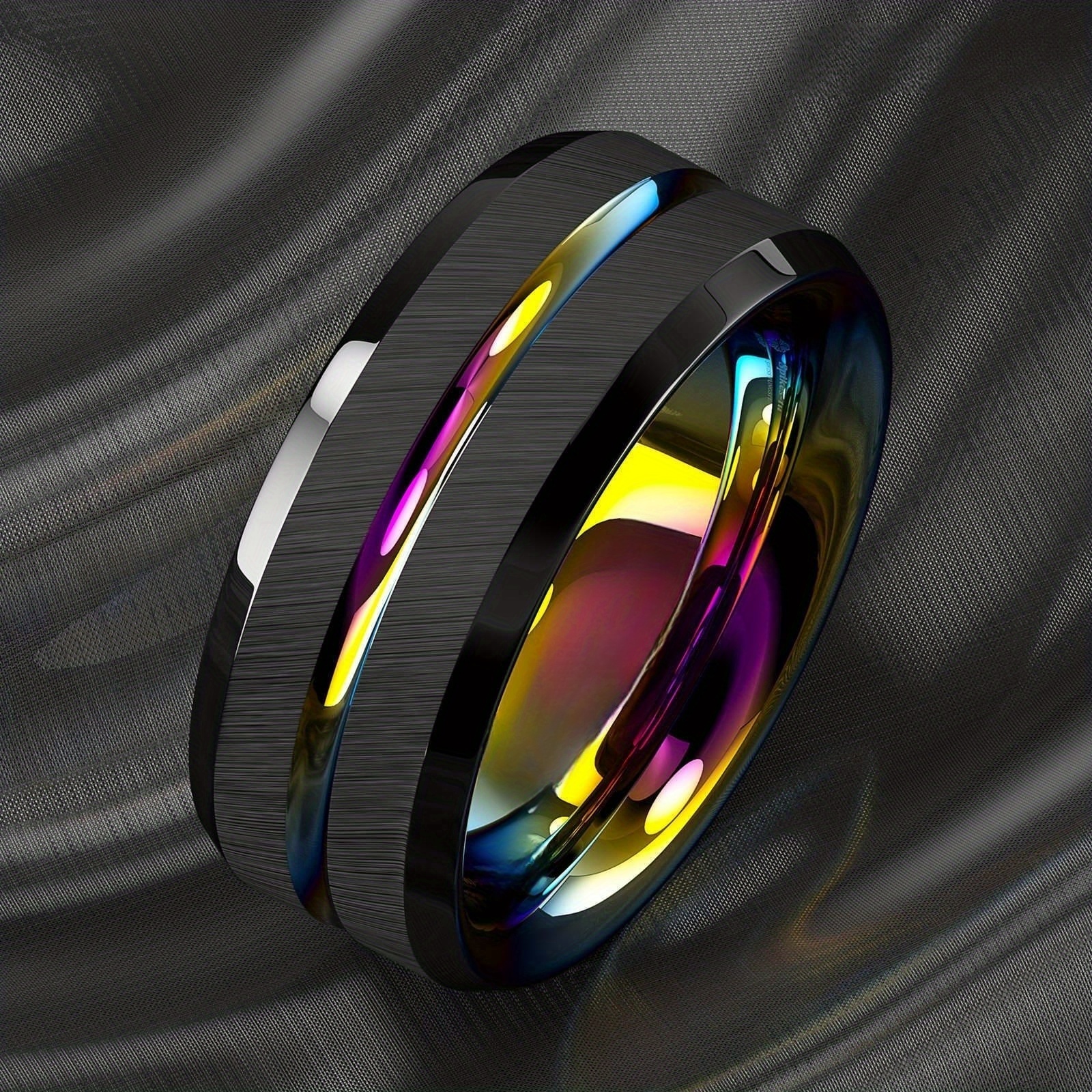 Men's /women's Beautiful Colorful Romantic Couple Ring - Temu