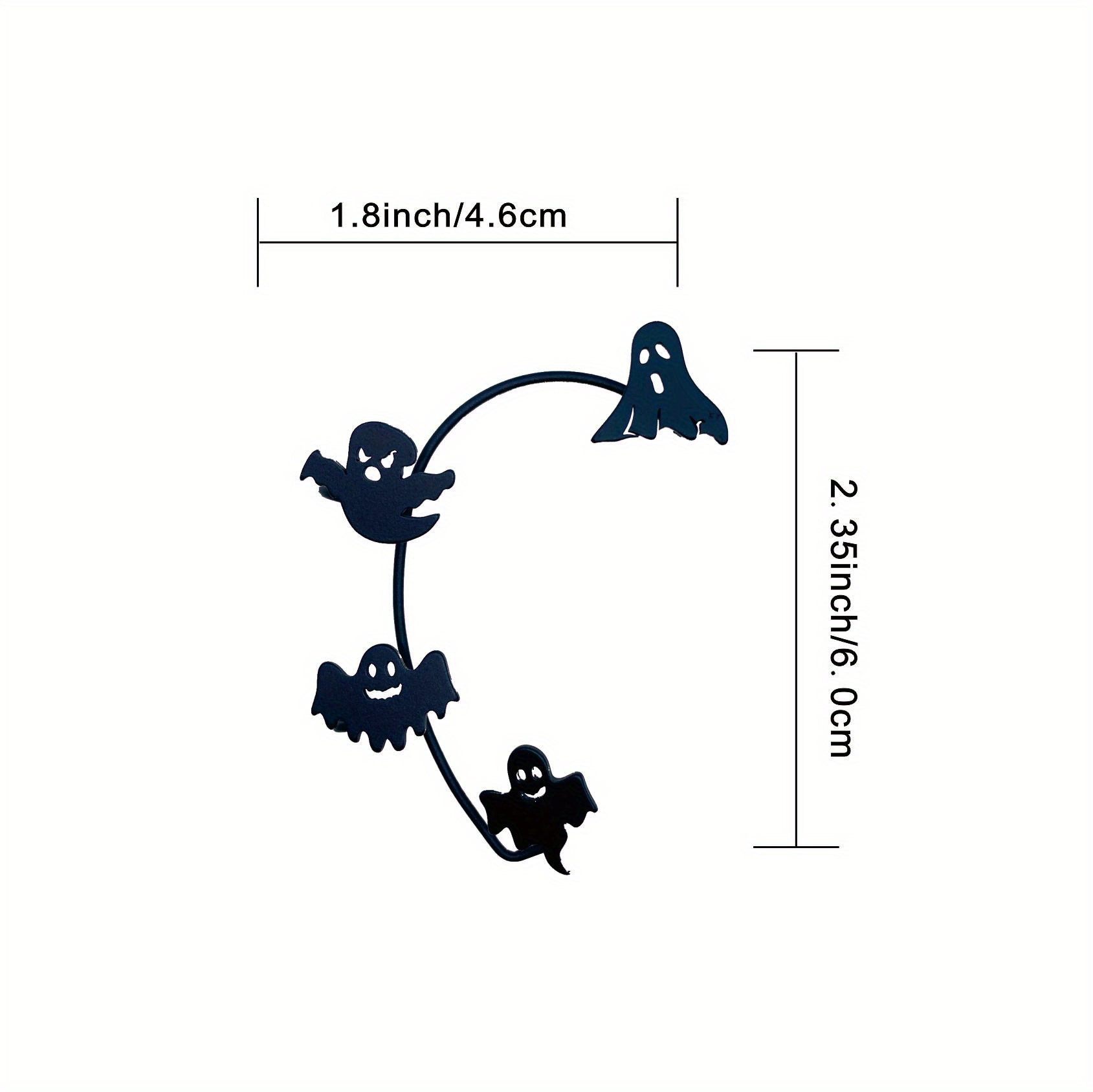 Single Black Ghost Decor Ear Wrap Goth Copper - Temu Canada