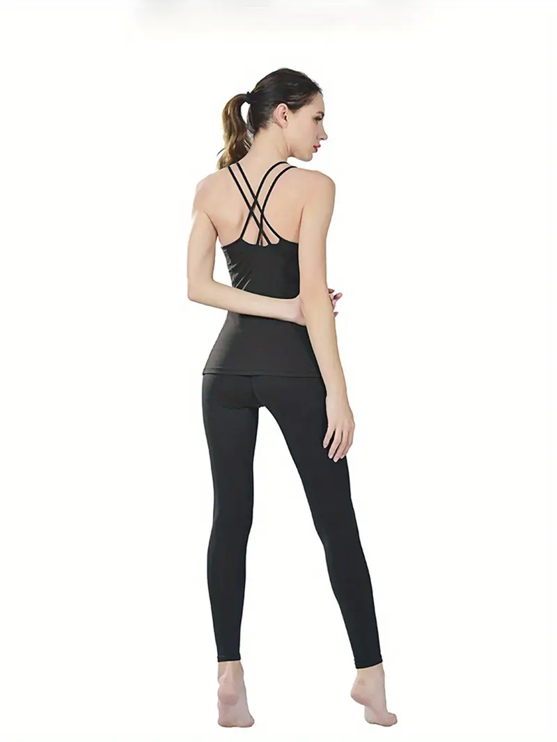 Plain Round Neck Yoga Top Criss Cross Straps High Stretch - Temu United ... Plain Round Neck Yoga Top Criss Cross Straps High Stretch - Temu United ...