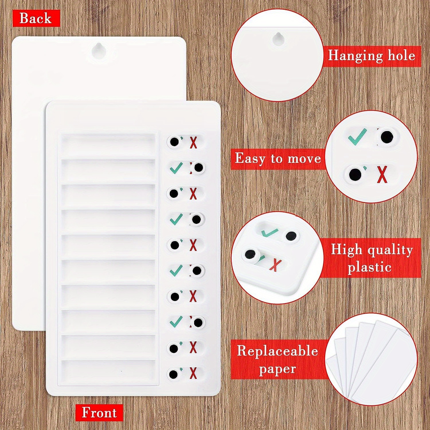 Checklists 10 Detachable Cardstocks List Checklist Board - Temu New Zealand