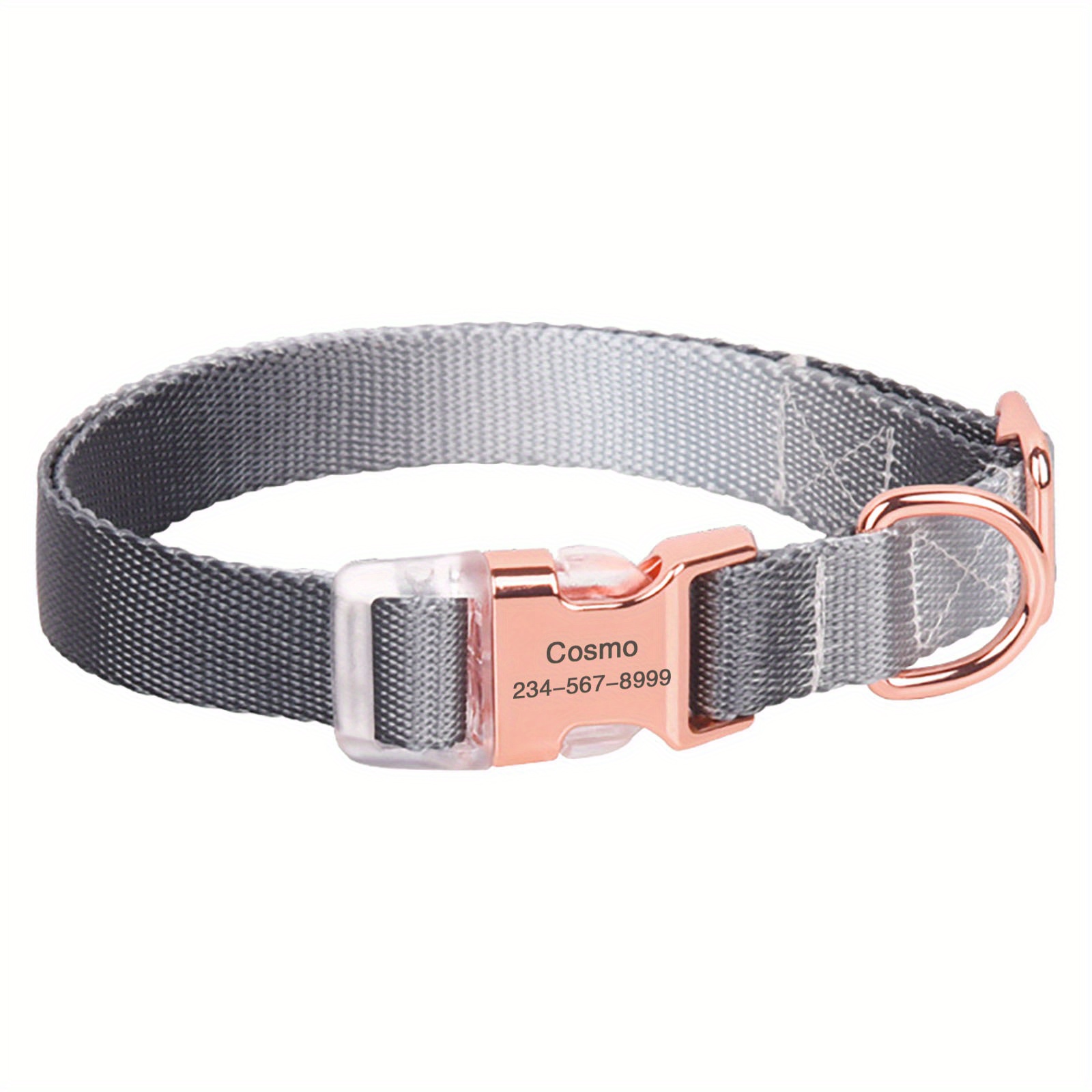 Custom Black White Colorful Nylon Pet Collar Engraved Anti - Temu ...
