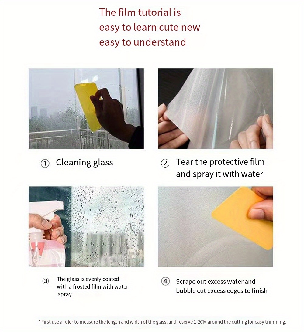 frosted electrostatic glass window sticker office window - Temu