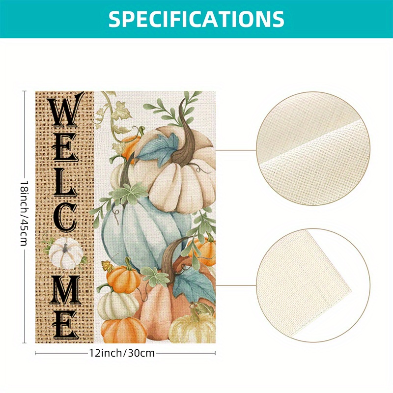 Fall Flag Double sided Outside Flag Seasonal - Temu