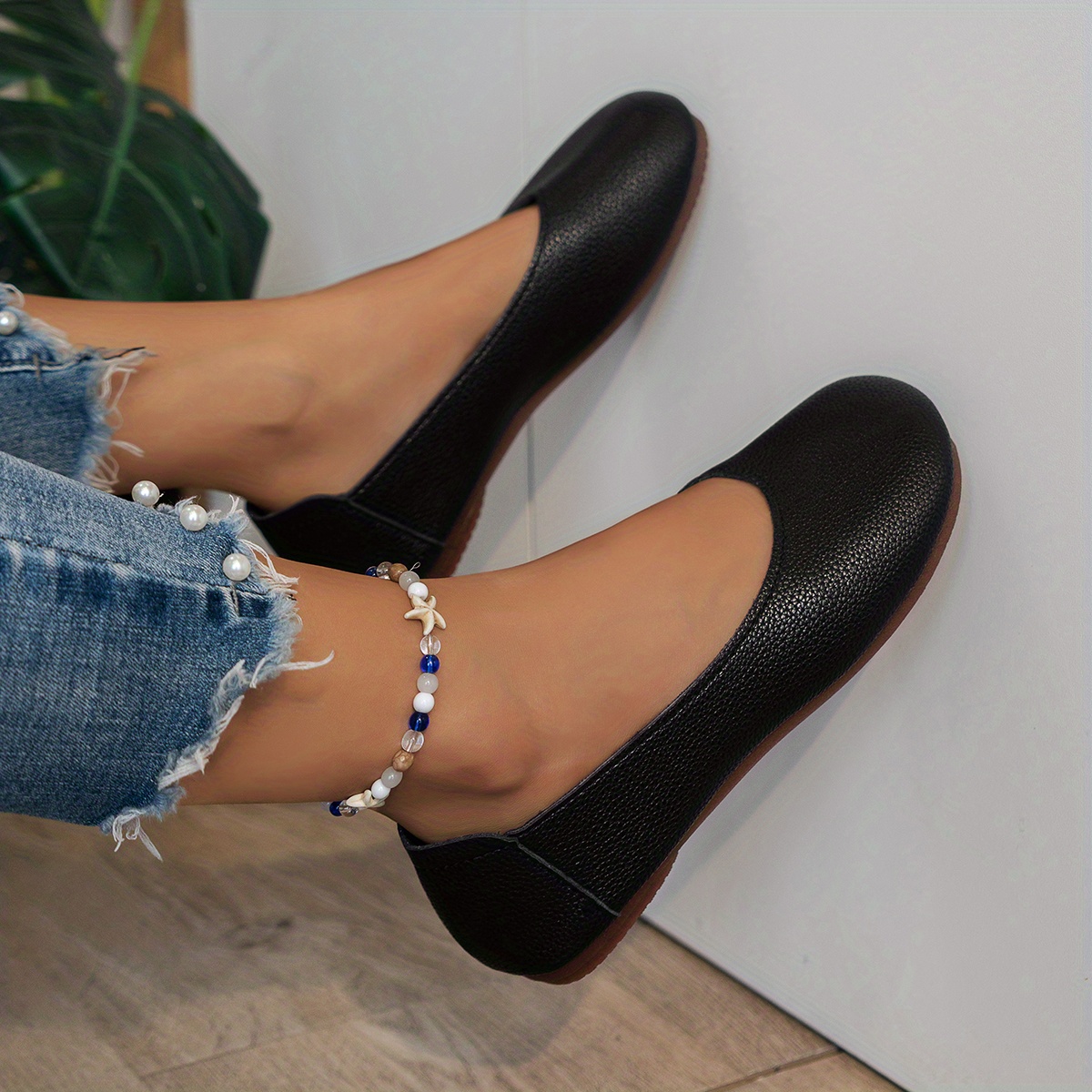 women' color flat shoes elegant slip work shoes - Temu Canada