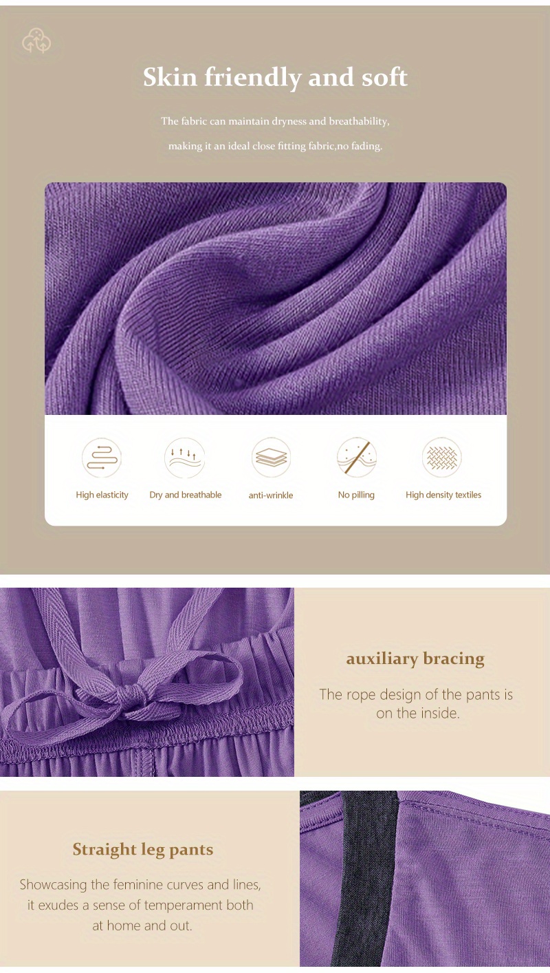 Colorblock Trim Lounge Set Short Sleeve V Neck Top Crop - Temu Canada