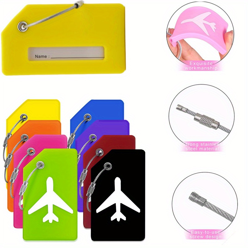 Aviation Aircraft Silicone Luggage Tags Soft Rubber Boarding - Temu