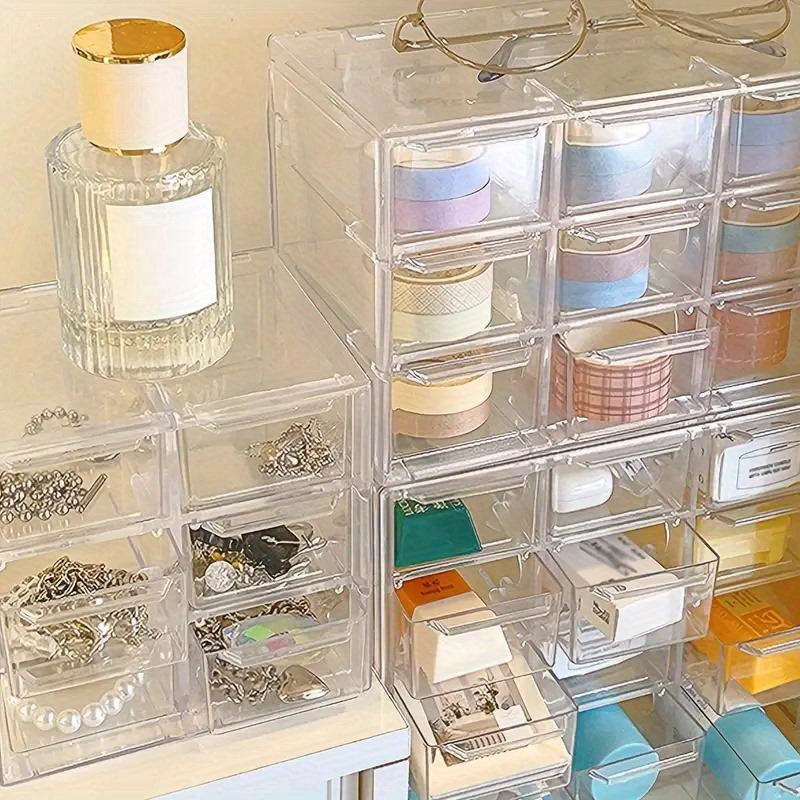 Transparent Desktop Drawers Compact Storage Boxes Maximize - Temu Australia