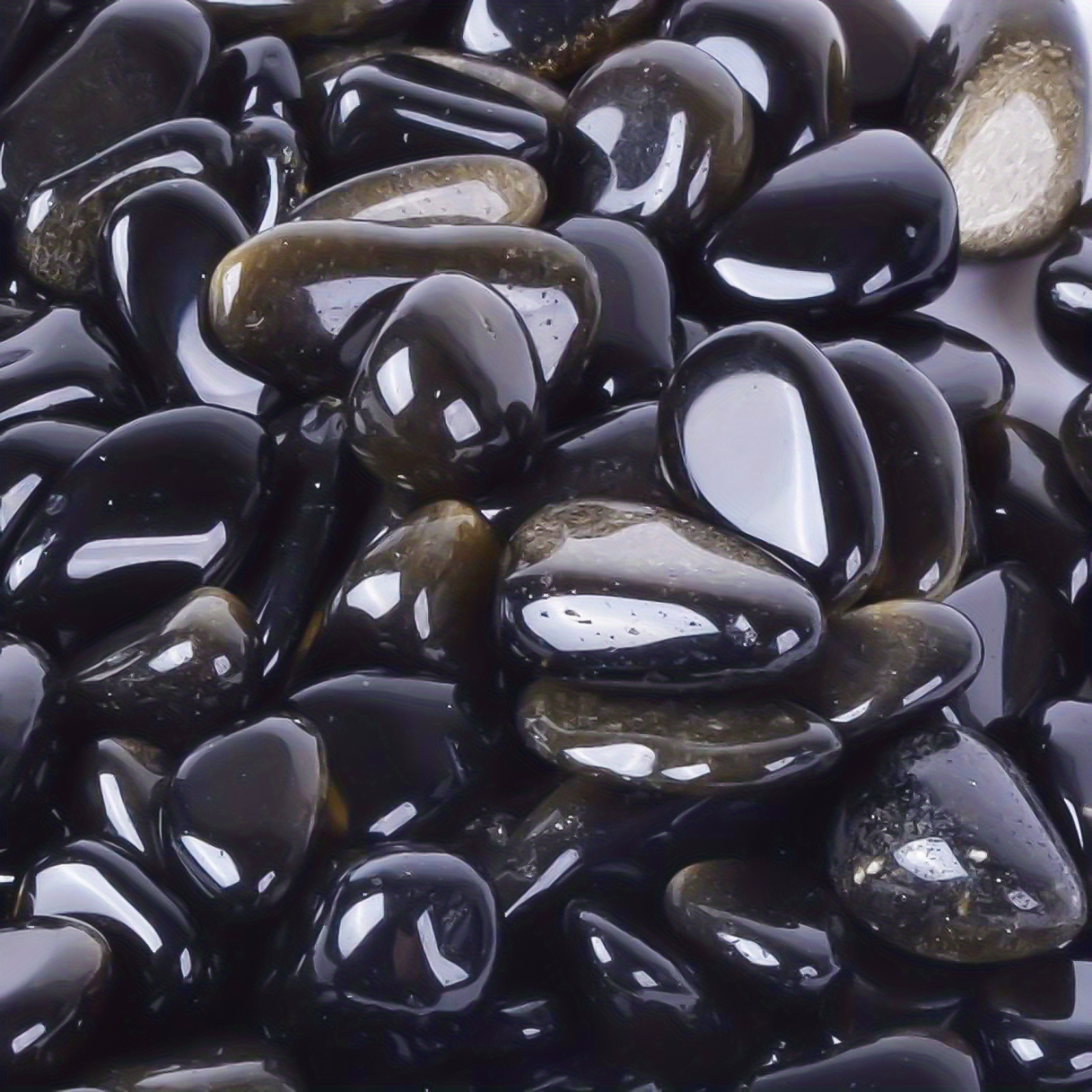 Golden Obsidian Chips Natural Polished Tumbled Stones Gravel - Temu