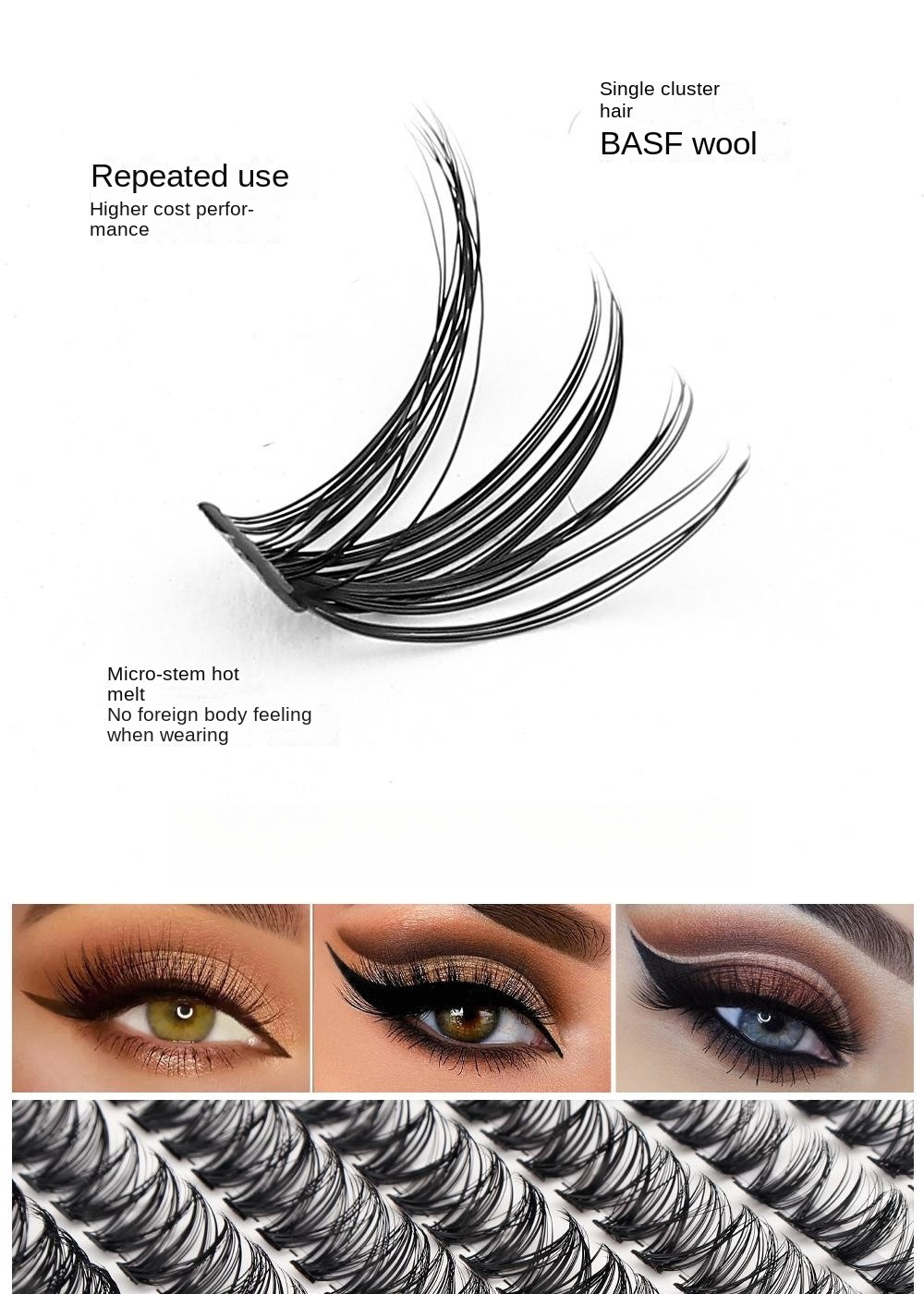 14 lash clusters individual lashes wispy - Temu Australia