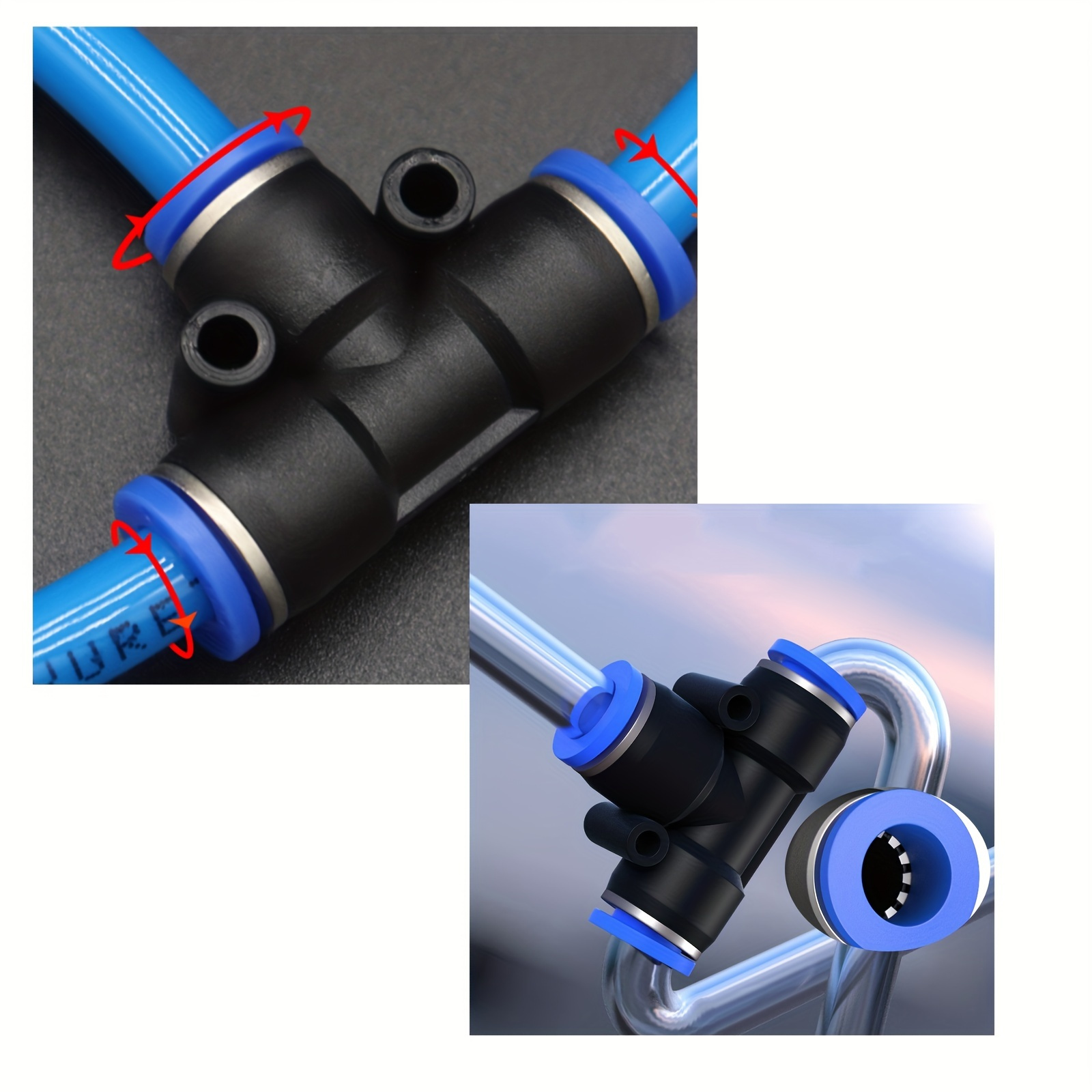 Pneumatic Tee Union 6 8 10 Quick Release Connectors - Temu Netherlands