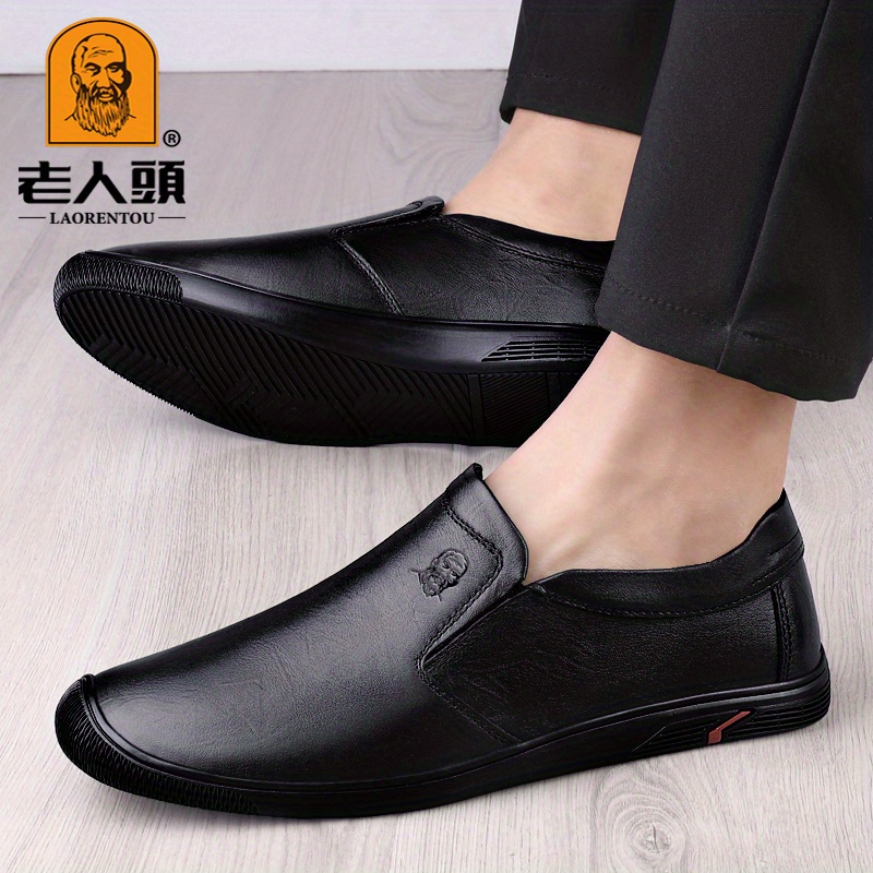 Men's Pu Leather Loafer Shoes Comfy Non slip Slip On Shoes - Temu ...