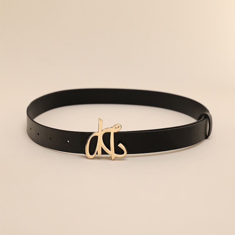 golden le thin belts black simple casual pu - Temu Australia