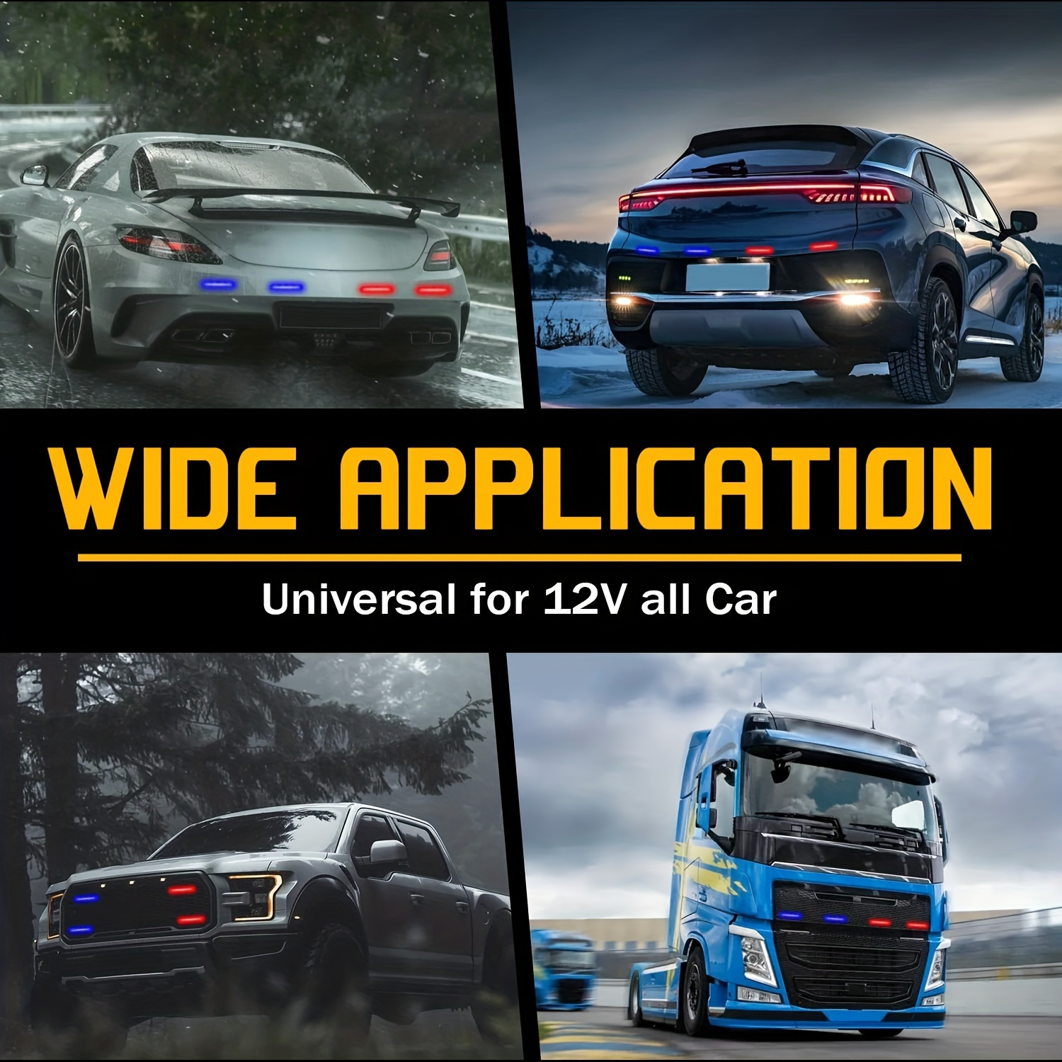 One Driven Four 12led Car Network Flash Lamp Clip Strobe - Temu United ...