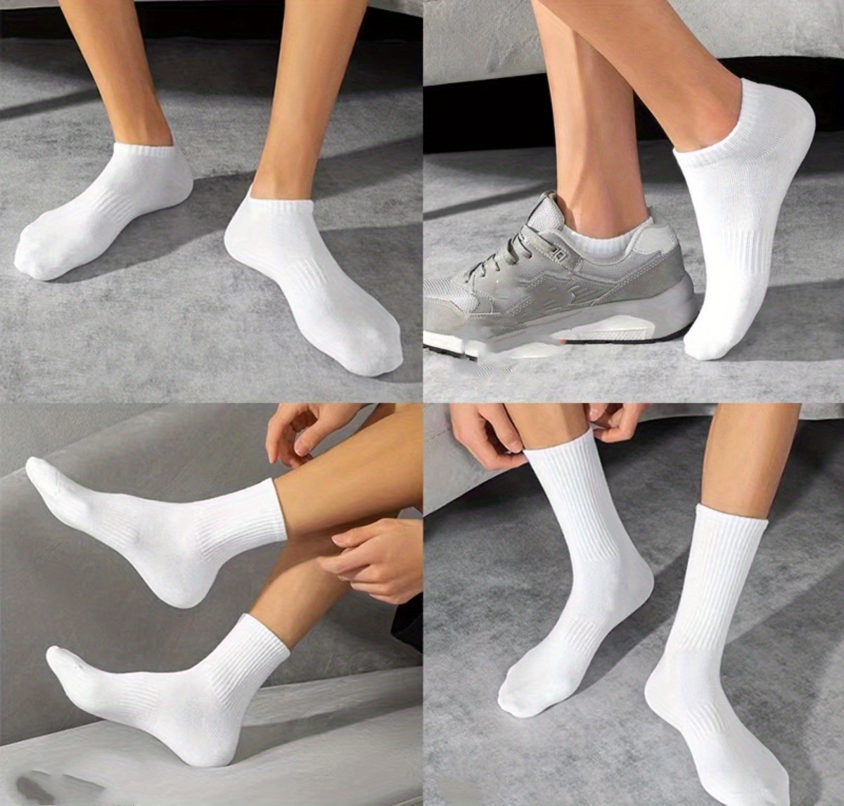 Men's Casual Sports Socks Breathable Comfy Sweat Absorption - Temu New ...