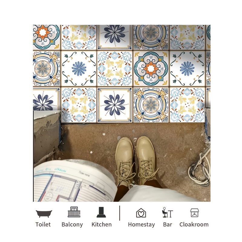 Wall Floor Tile Stickers Non slip Floor Sticker Diy Wall - Temu United ...