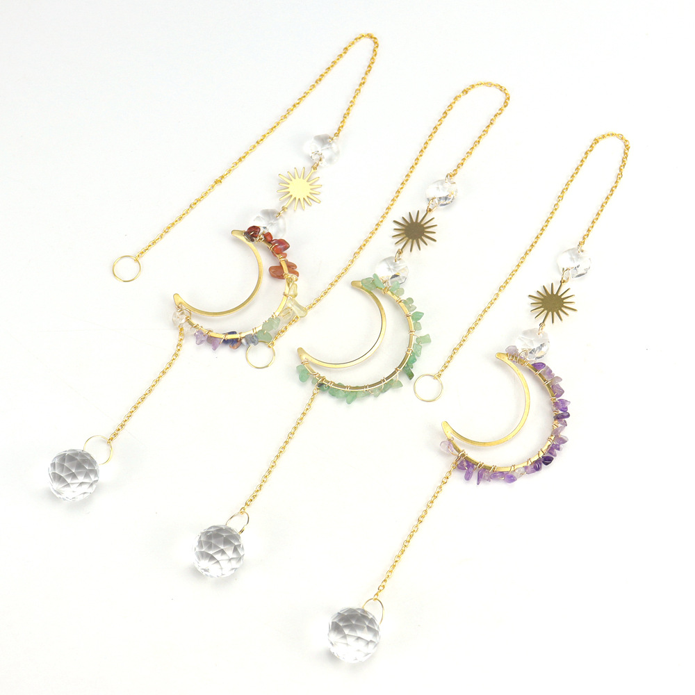 Natural Quartz Amethyst Gravel Moon Octagonal Beads Crystal - Temu New ...