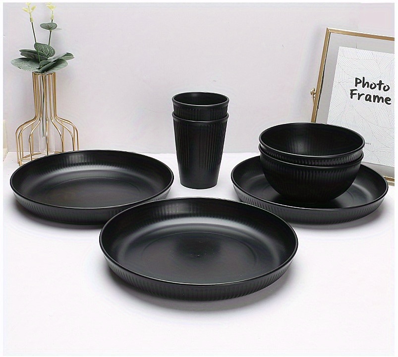 Dinnerware Set Plates Bowls Cup Silverware - Temu