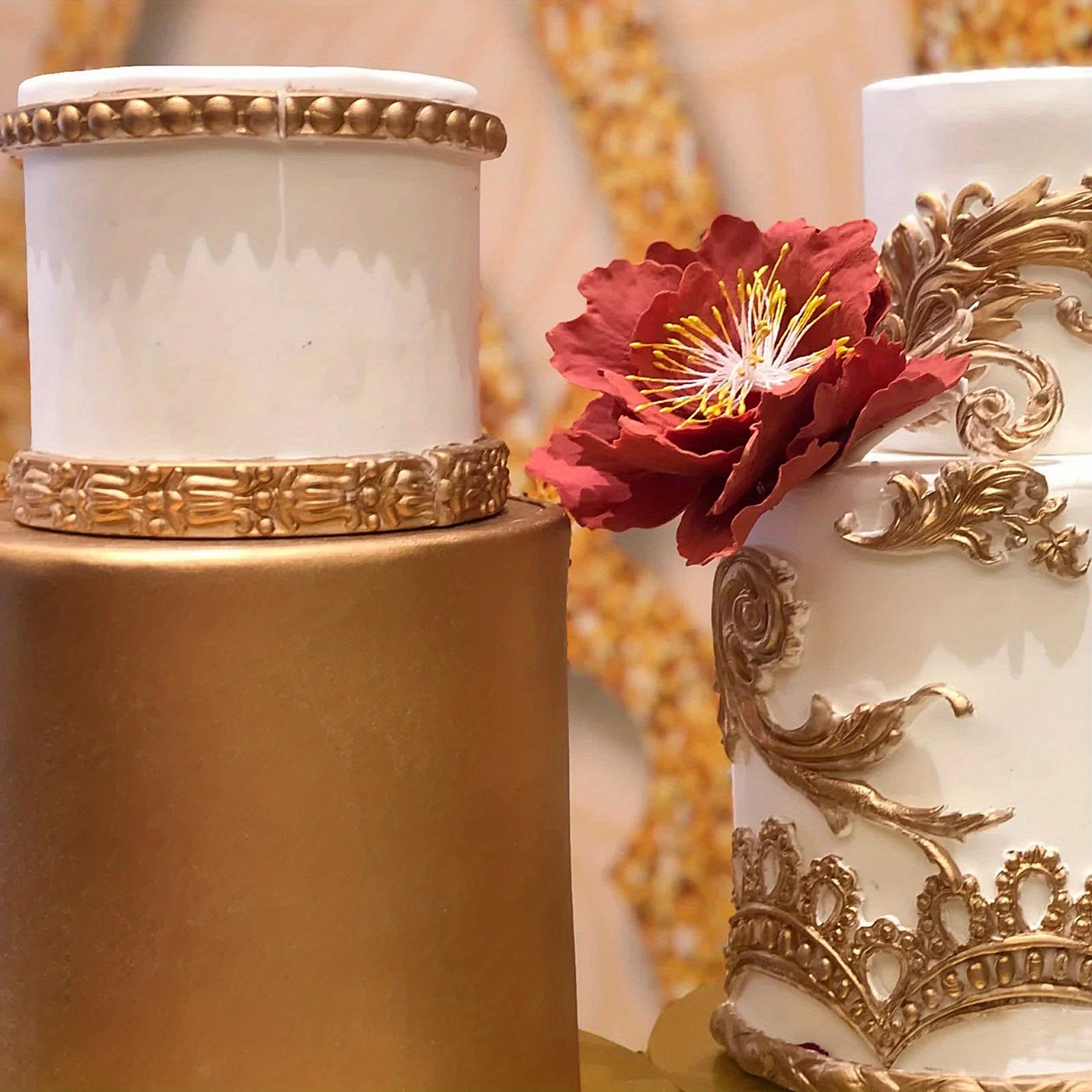 Baroque Scroll Relief Garland Fondant Mold Chocolate Cake - Temu New ...