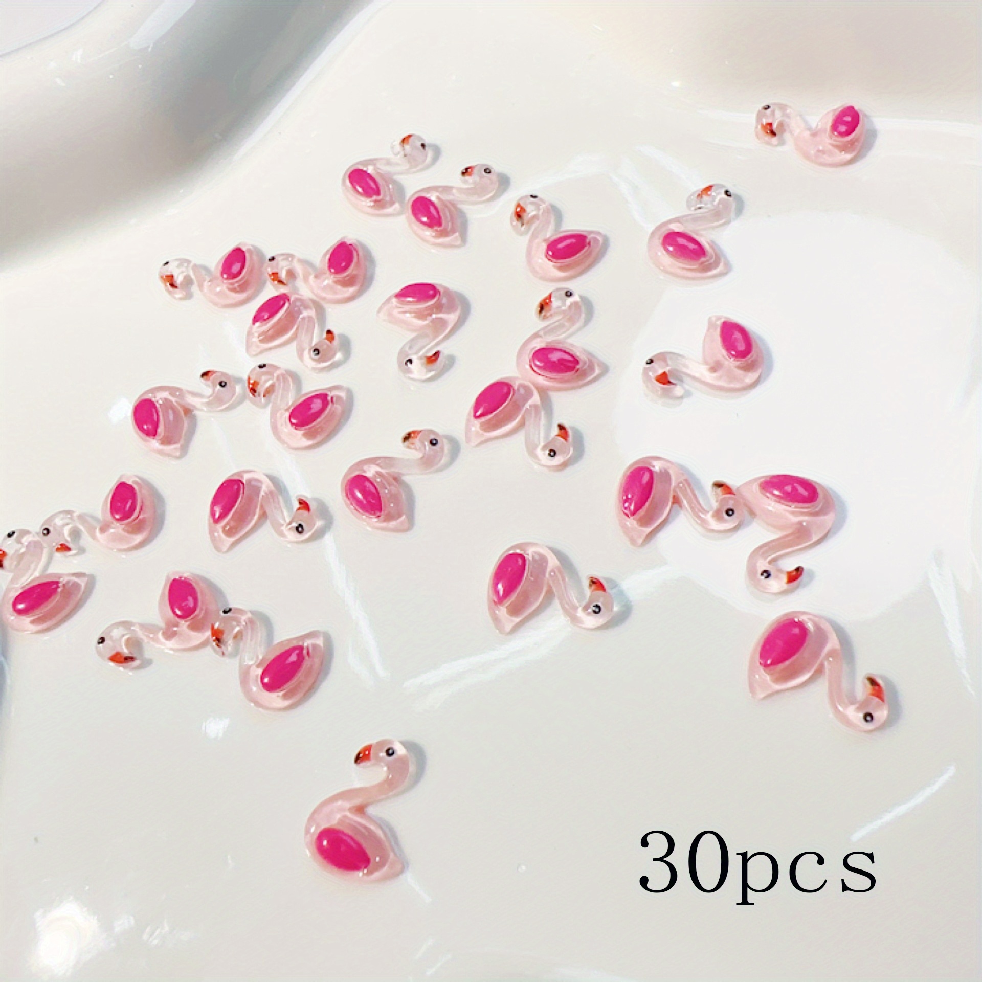 Mini Flamingo Resin Flatback Nail Art Charms Cute Cartoon - Temu United