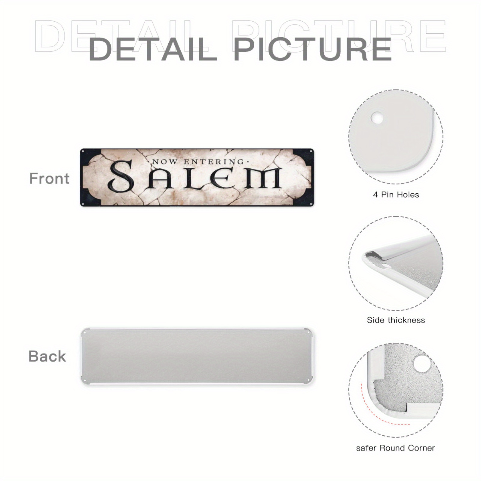 Salem Entering Decor Vintage Tin Signs Funny Street Metal - Temu New ...